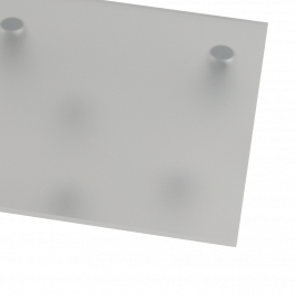 ROWMARK COLOR HUES CLEAR .080" 1ply Matte/Matte .080" (2mm) x 24" x 48"