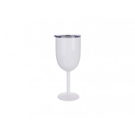 White 11oz Stainless Steel Wine Glass