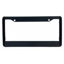 Black Plastic License Plate Frame