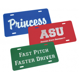 Gloss Laserable License Plate