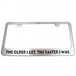 Brushed Stainless Steel Laserable License Plate Frame