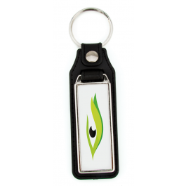 Punch N Press Black .71" x 1.97" Rectangle Key Chain