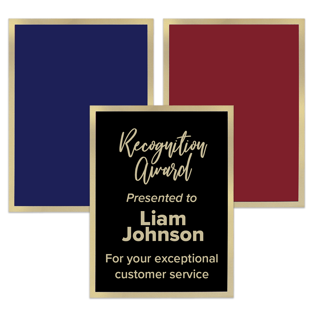 Simplicity Series Brass-Plated Steel Plaque Plates | JPPlus