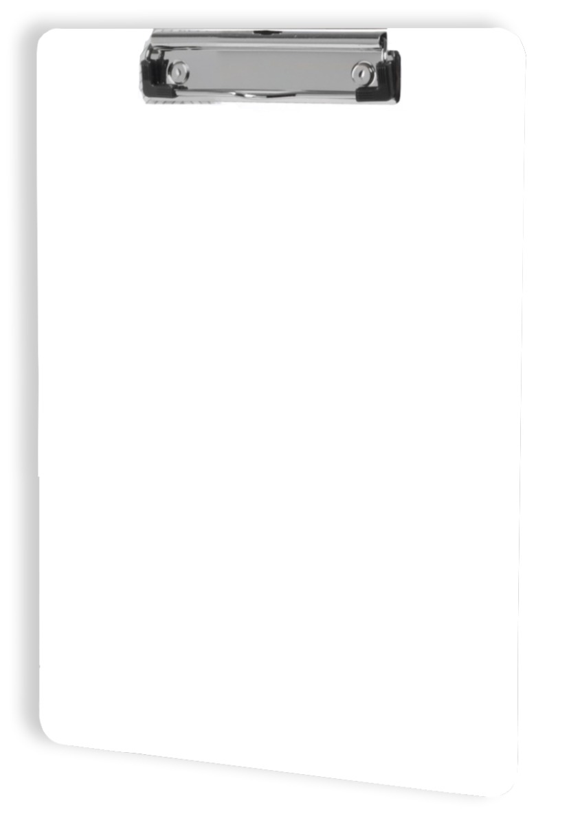 Unisub White Clipboard with Flat Clip | JPPlus