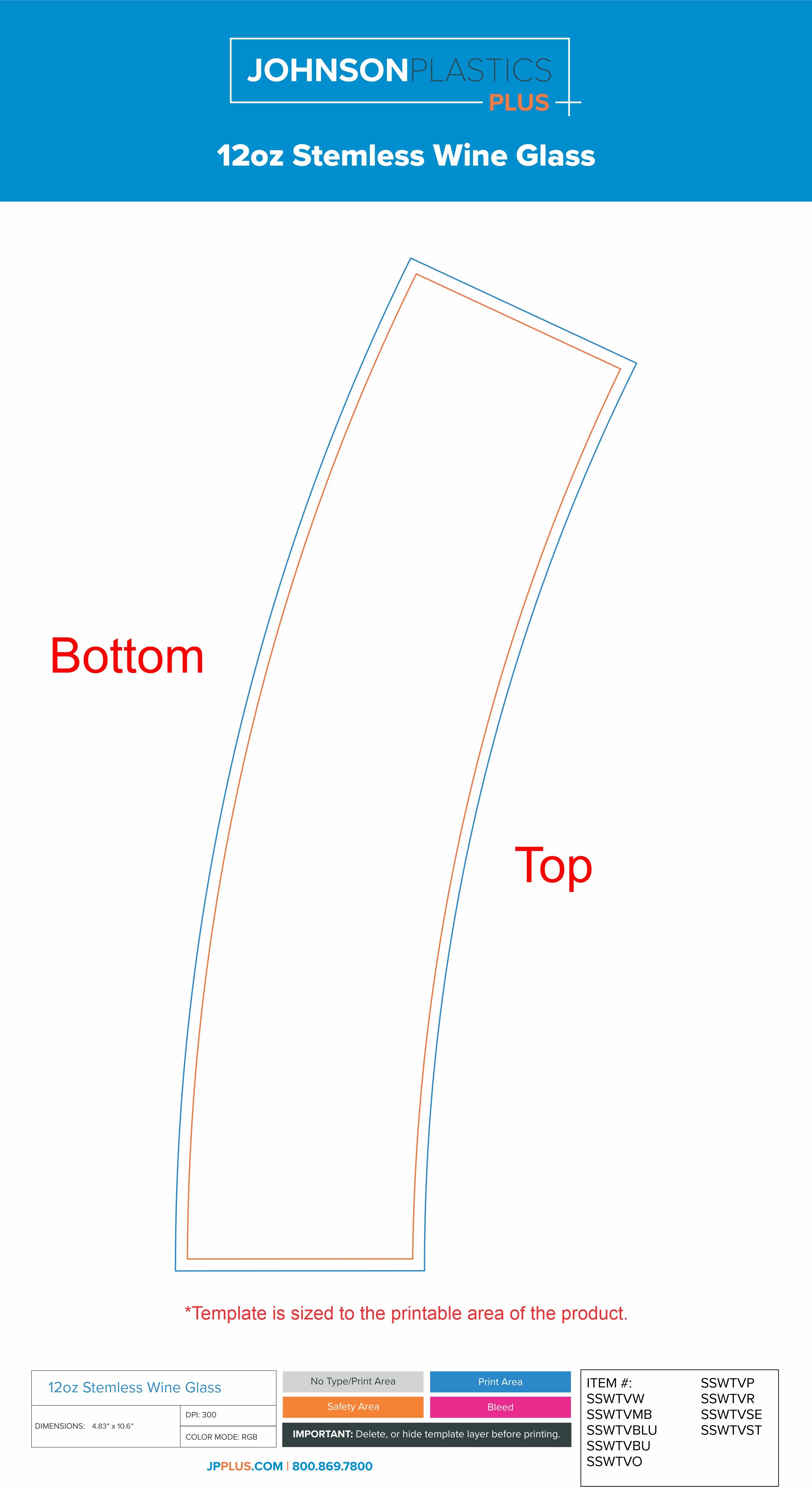 12oz Stemless Wine Glass | JPPlus